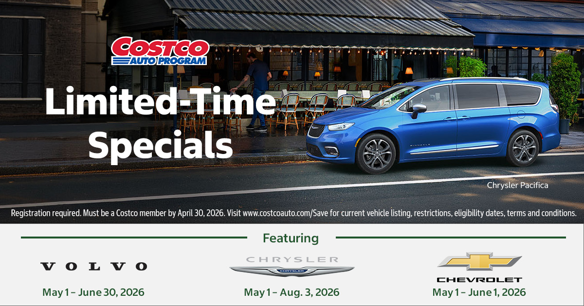 Limited-Time Specials | Costco Auto Program