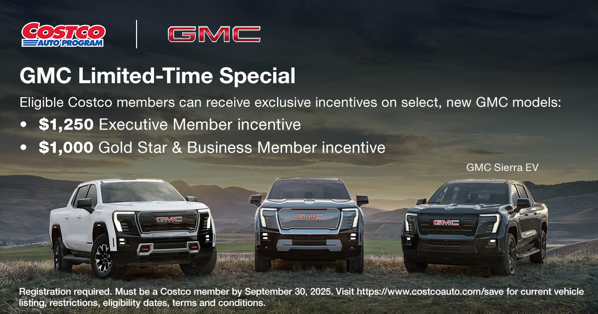 GMC Limited-Time Special | Costco Auto Program