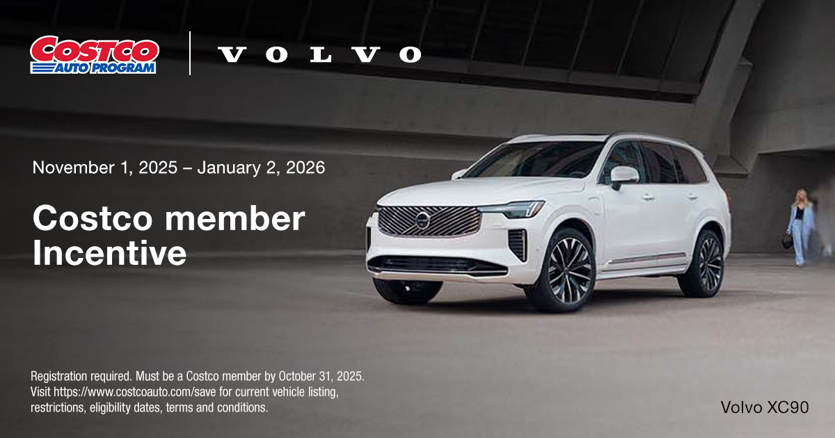 Volvo Limited-Time Special | Costco Auto Program