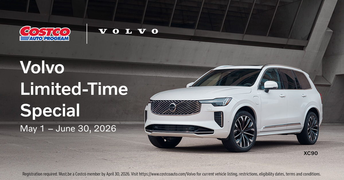 Volvo Limited-Time Special | Costco Auto Program